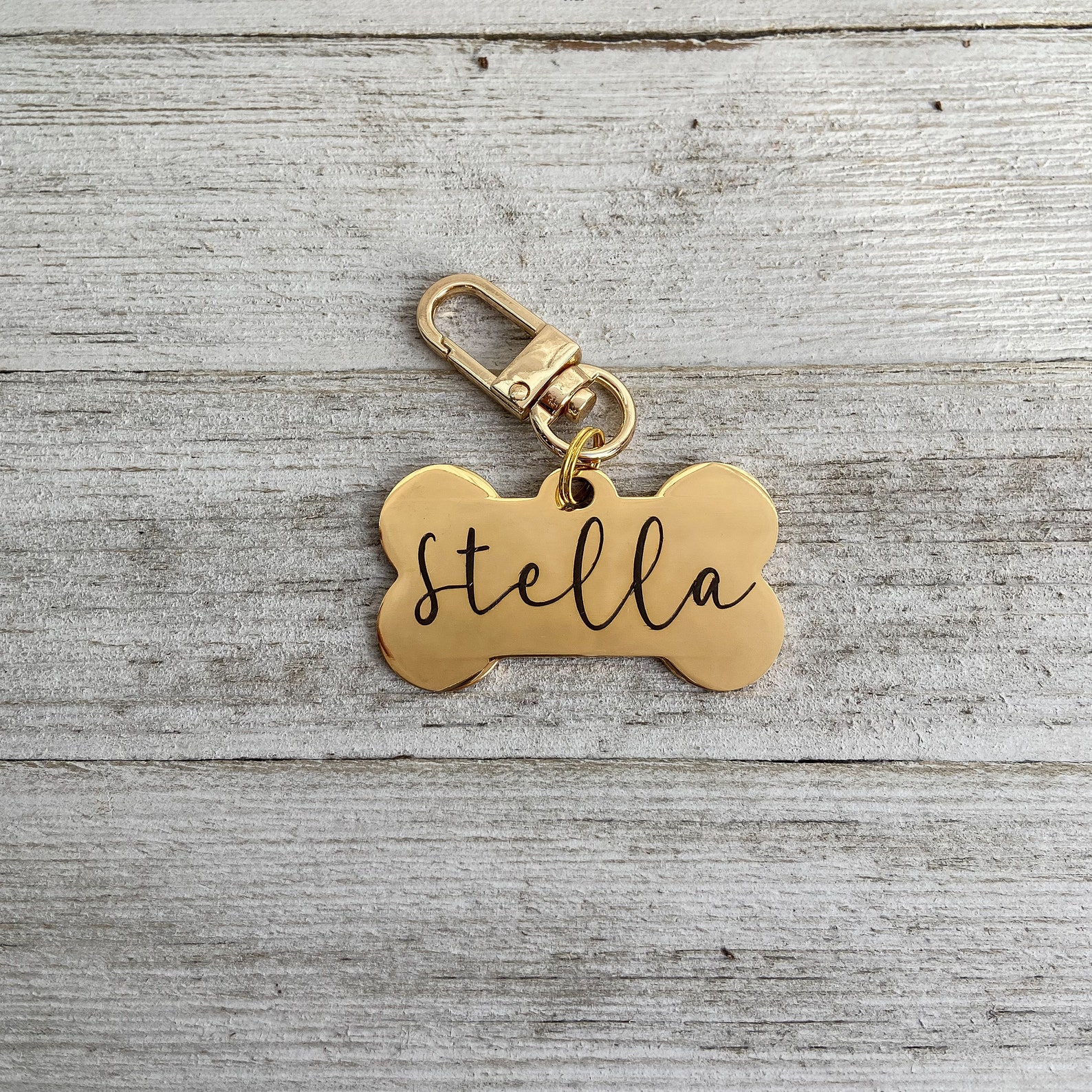 Custom Dog Tag in Gold Silver Rose Gold or Black Engraved | Etsy