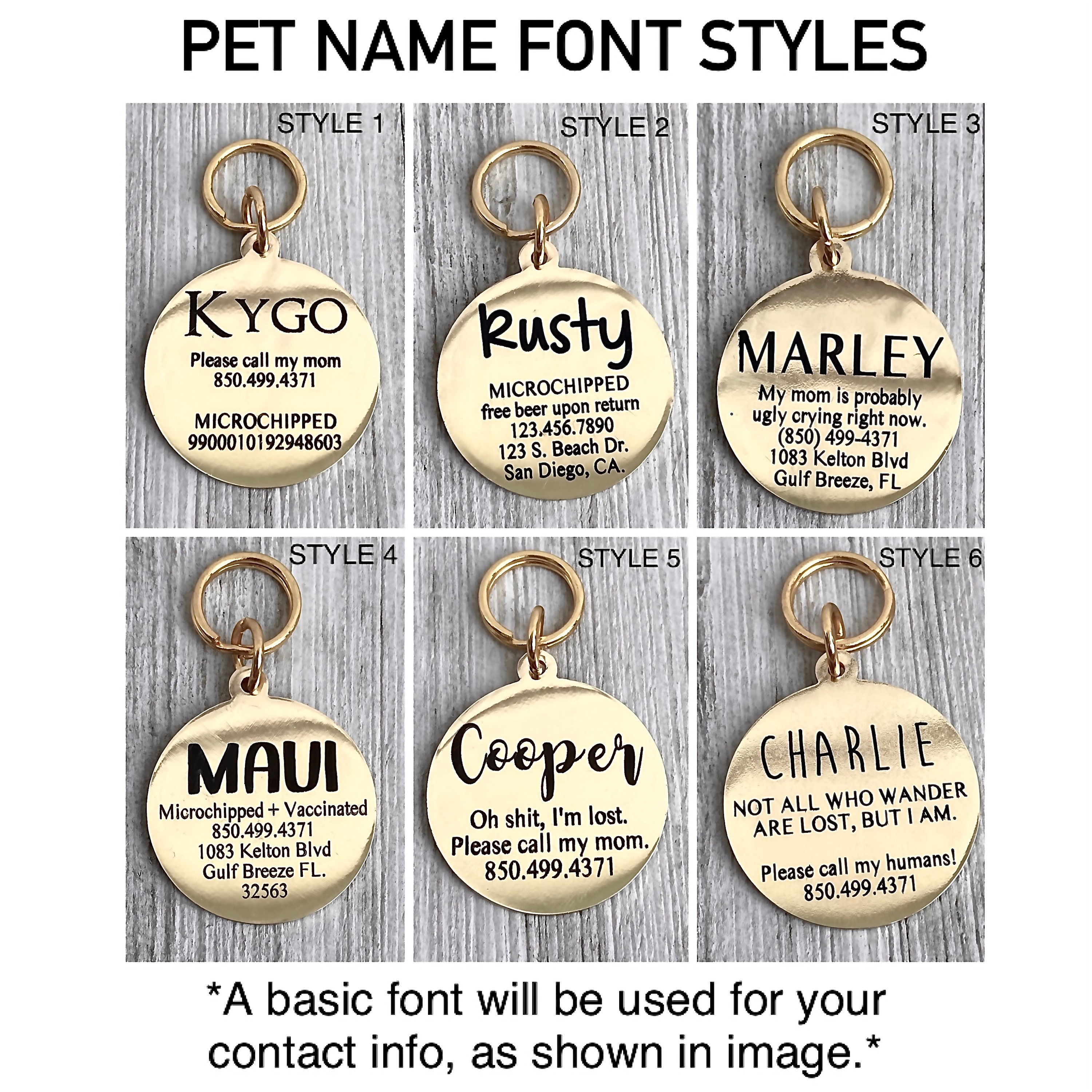 Custom Engraved Dog Tag for Dogs Personalized Dog Name Tag | Etsy