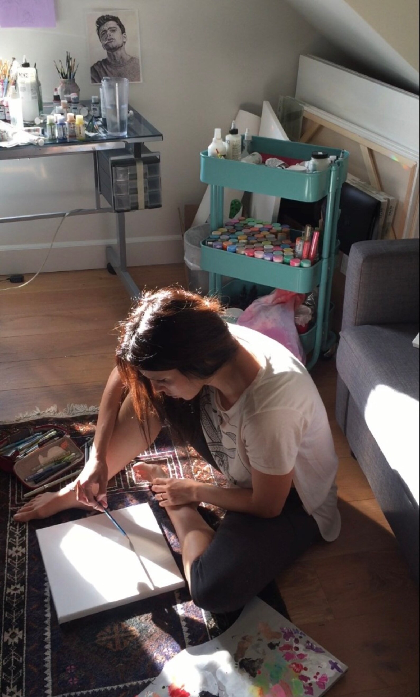 Original Pencil Drawing 9x12 of Moon Child - Etsy