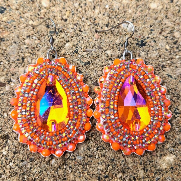 Beaded Earrings Native - Etsy