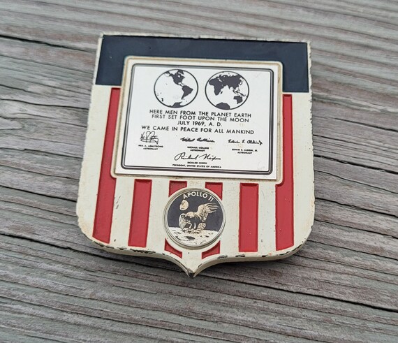 Plaques On The Moon Landing