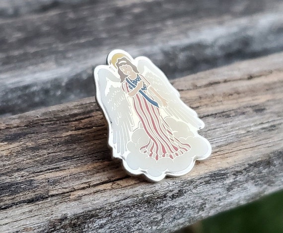 Vintage Angel Flag Pin. Collectable, American. Lady L… - Gem