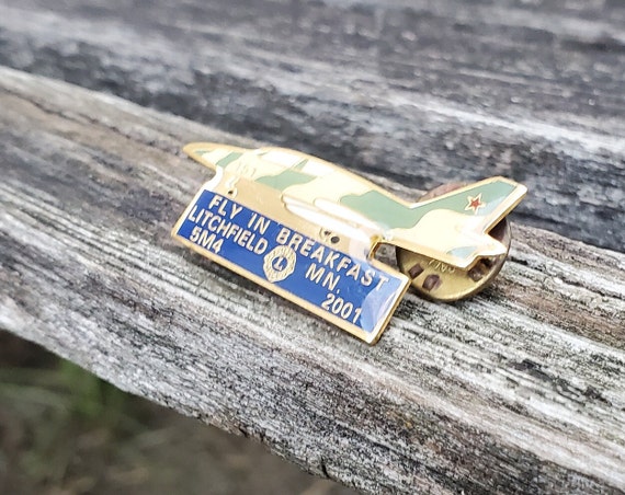 Vintage Airplane Pin. Gift Dad, Anniversary, Birthday… - Gem