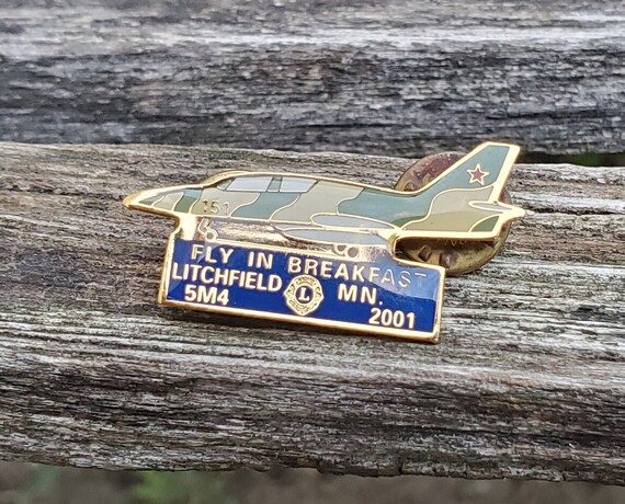 Vintage Airplane Pin. Gift Dad, Anniversary, Birthday… - Gem