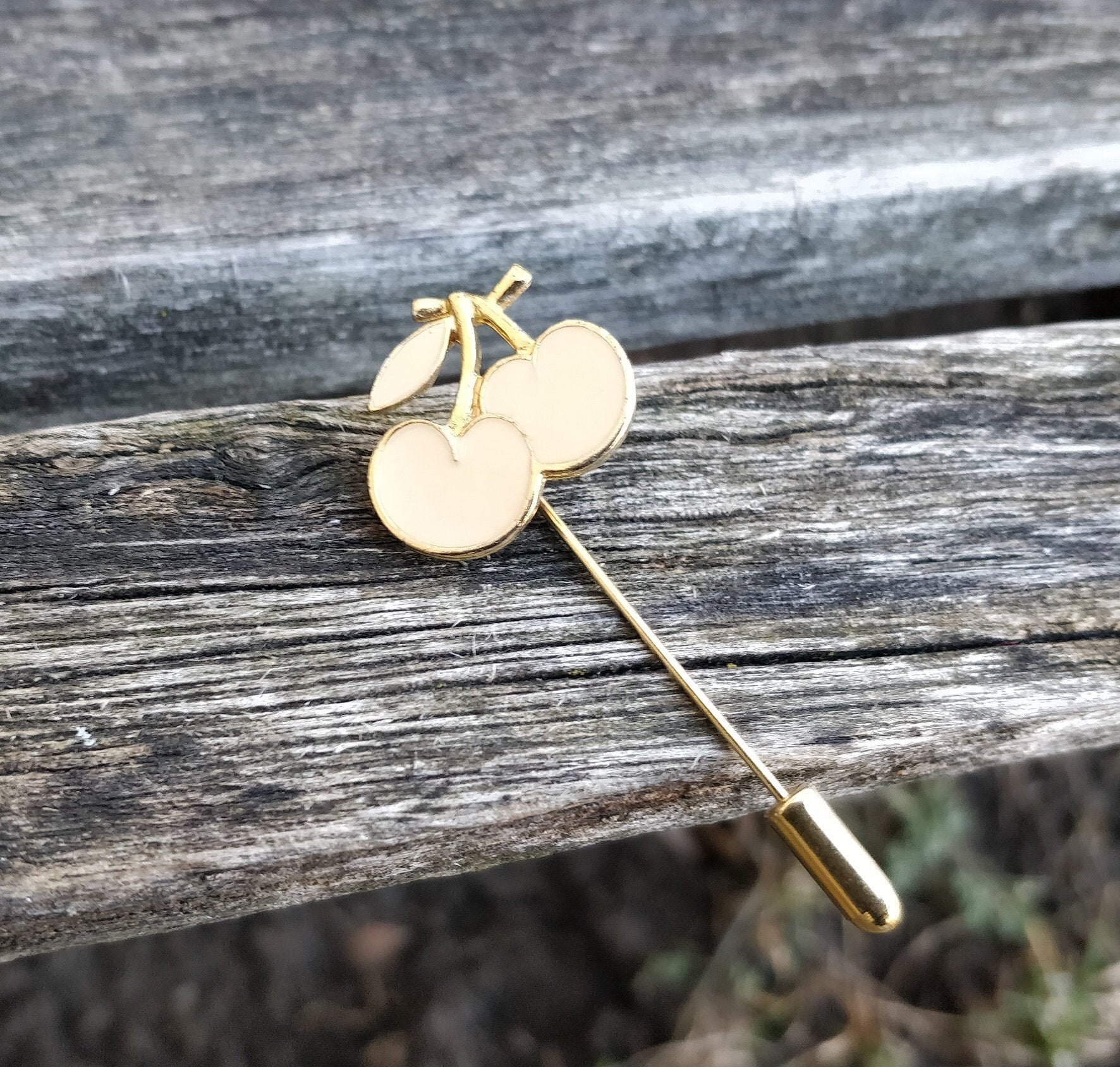 Vintage Fruit Pin. Apple, Cherry. Anniversary, Mom, Birthday, Straight ...