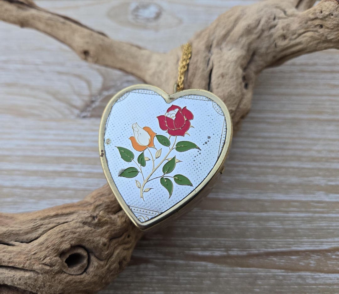 Vintage Heart Music Box Locket. Photo Locket. Gift for Mom, Birthday ...