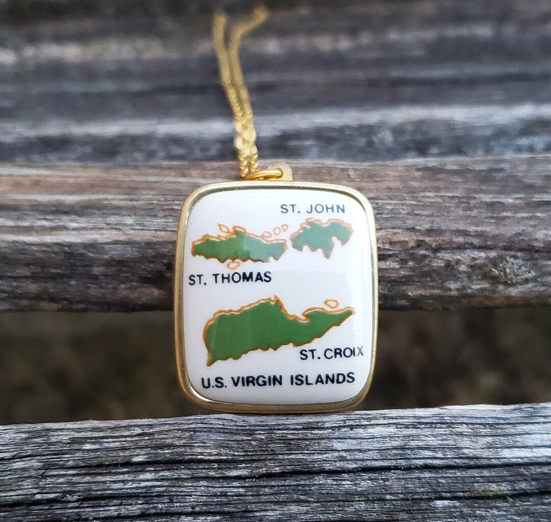 Vintage Virgin Islands Music Box Pendant. Gift for Mom, Birthday ...