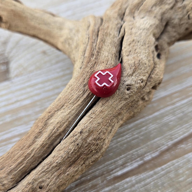 Blood Drop Red Cross - Etsy