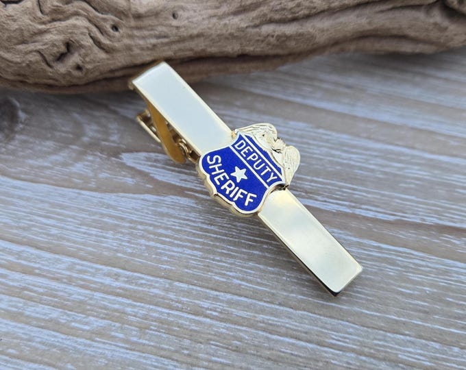 THIN BLUE LINE Tie Bar / Police Tie Clip / Personalized Gift for Him ...