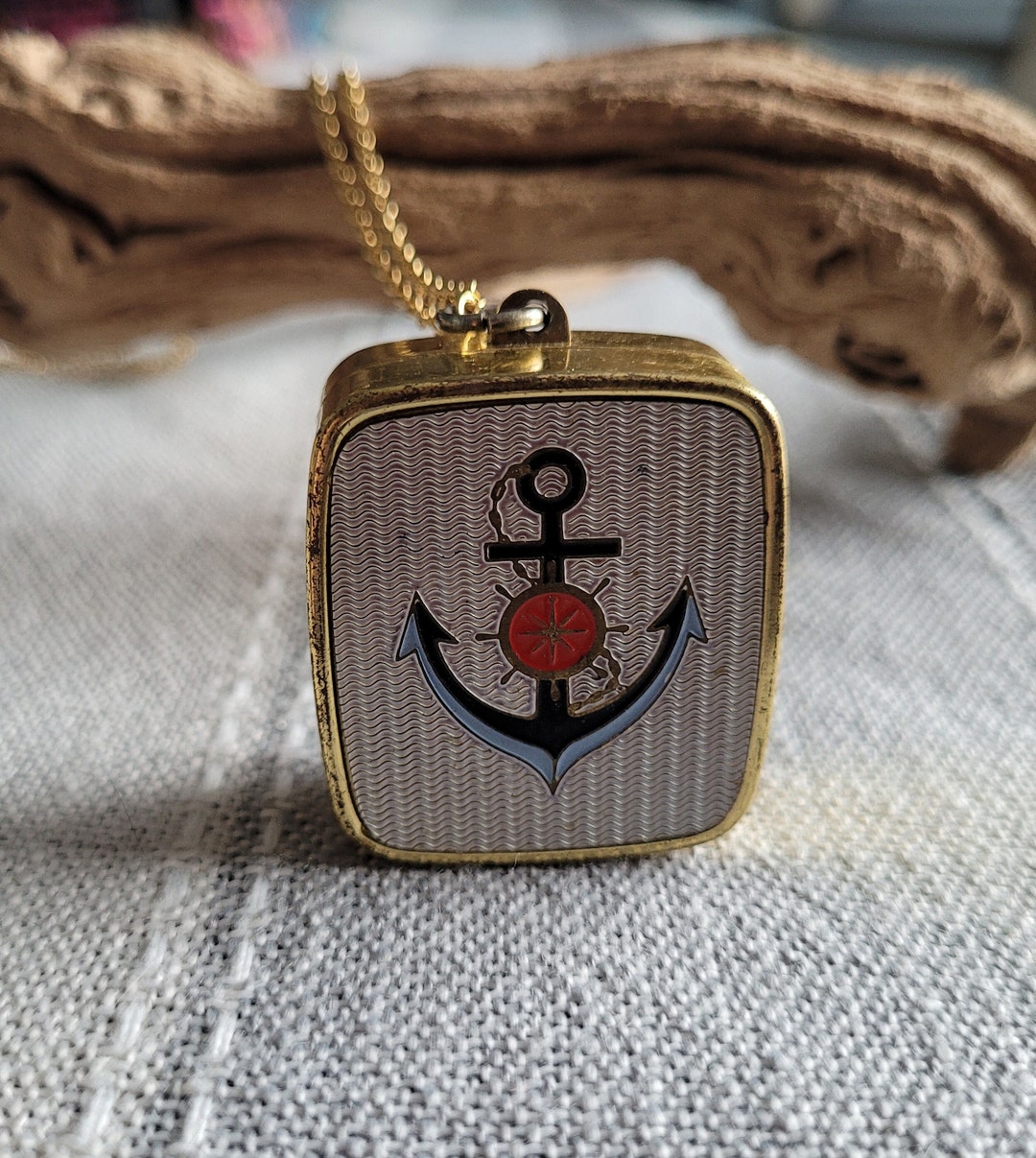 Vintage Anchor Music Box Pendant. Plays Love Story. Gift for Mom ...