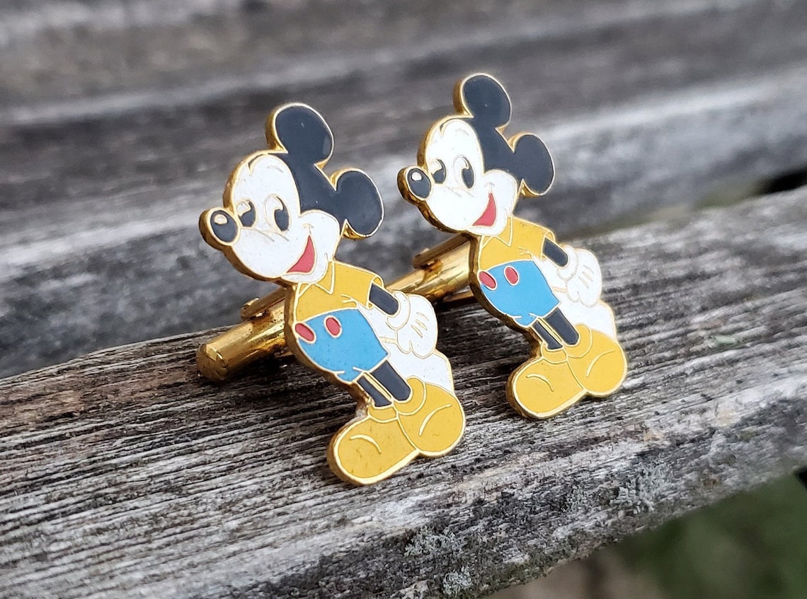 Vintage Mickey Mouse Cufflinks. Gift for Dad Groom - Etsy