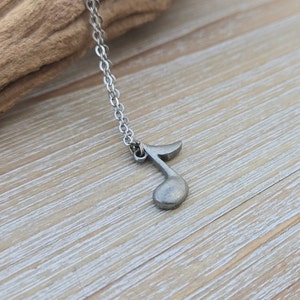 Vintage Eighth Note Necklace. Music Note Necklace. Anniversary ...