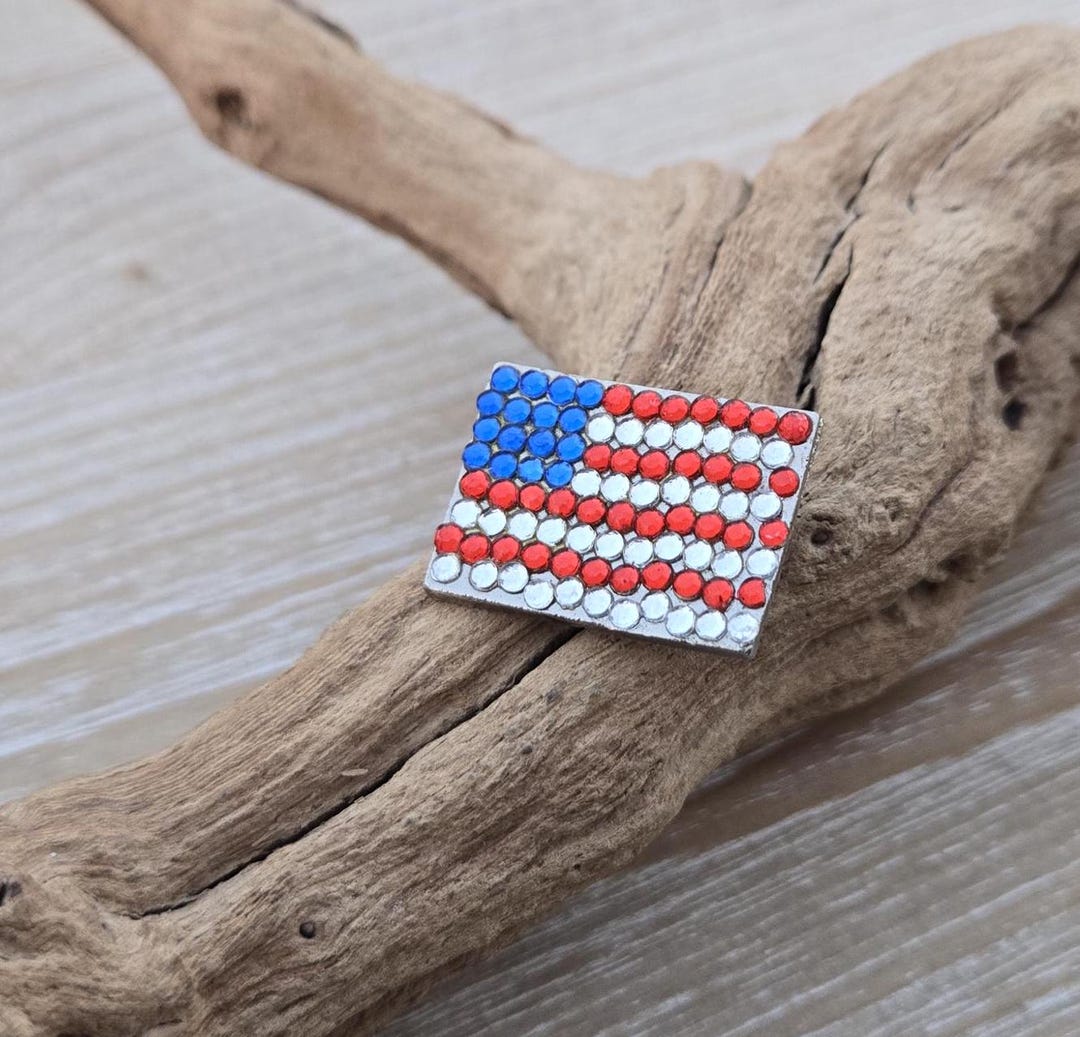 Vintage American Flag Pin. Gift for Dad, Mom, Independence Day ...