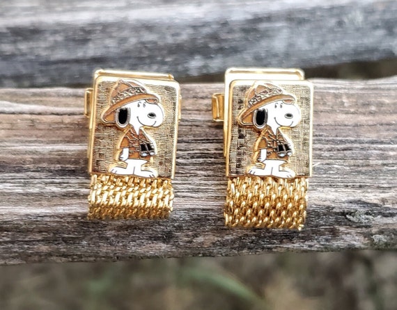 Vintage Snoopy Cufflinks. Safari. Gift for Dad Groom - Etsy