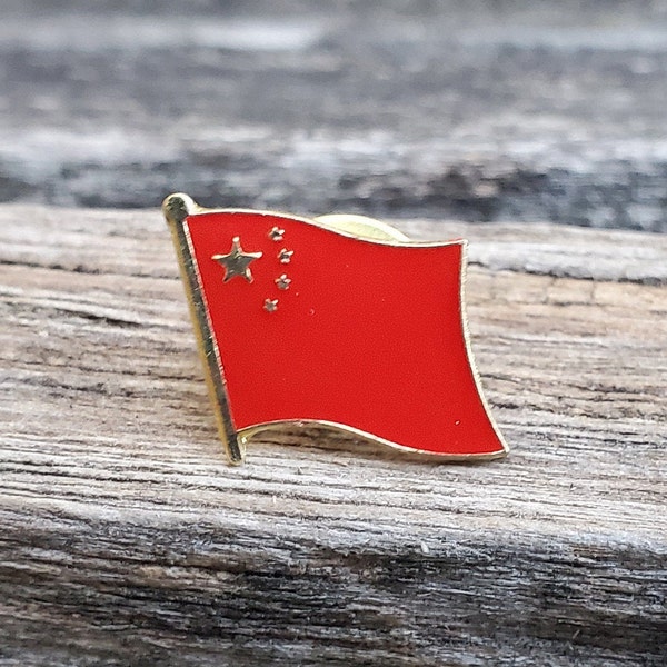 Chinese Flag Pin - Etsy
