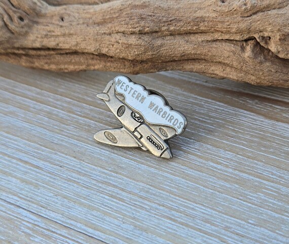 Vintage Western Warbirds Pin. Airplane Pin. Gift Dad,… - Gem