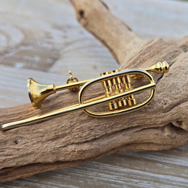 Trumpet Pin - Etsy