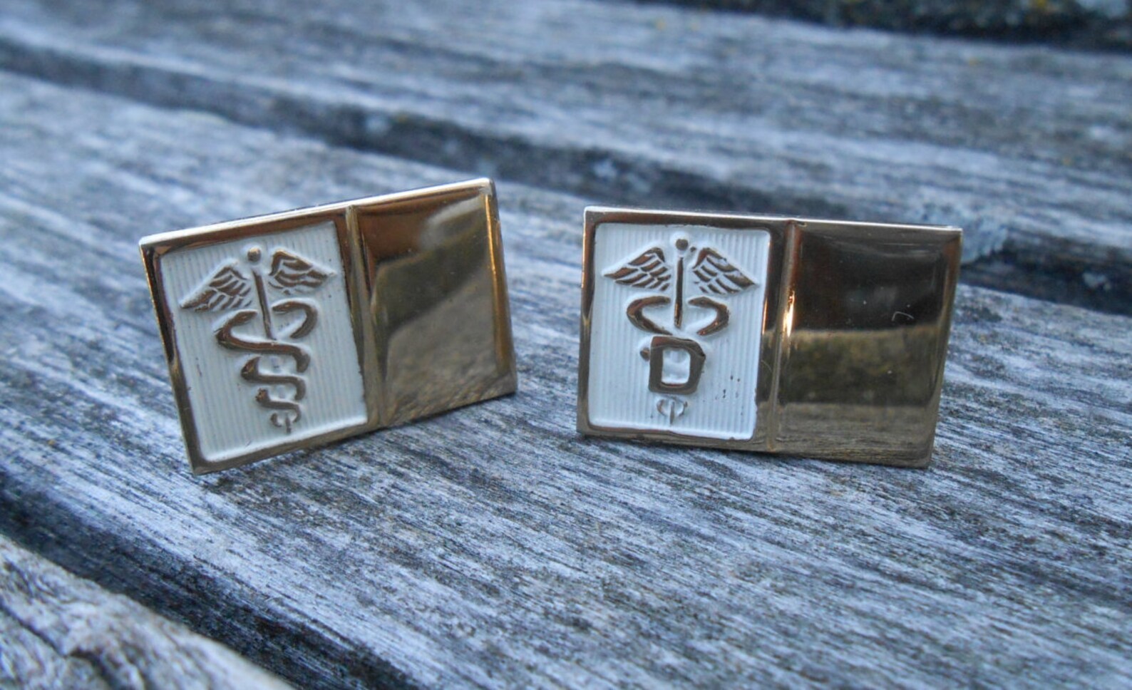Vintage Caduceus Cufflinks. Gift for Nurse, Doctor, Dad, Anniversary ...