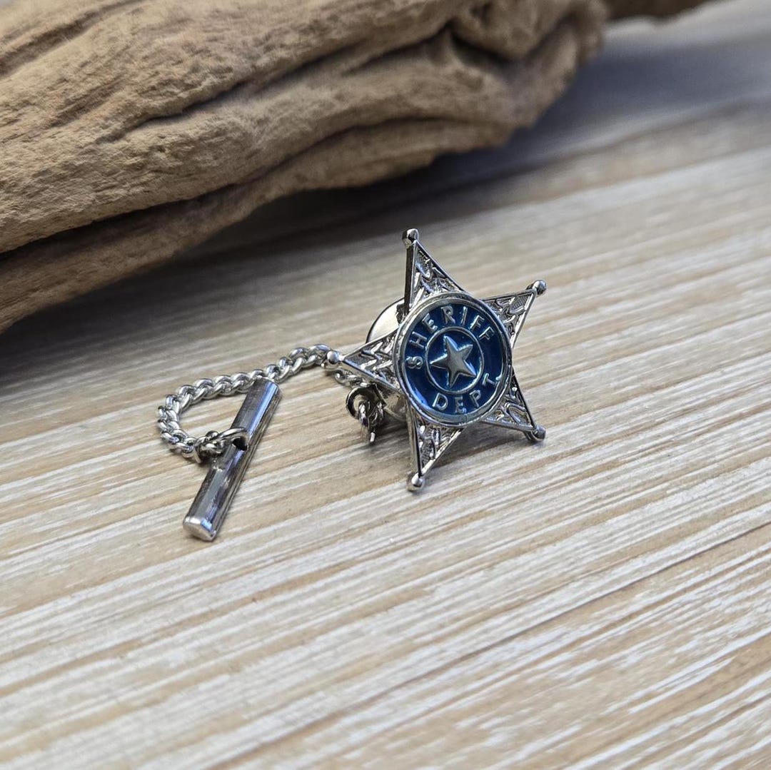 Vintage Sheriff Dept Tie Tack. Sheriff Pin. Police Pin. Gift for Dad ...