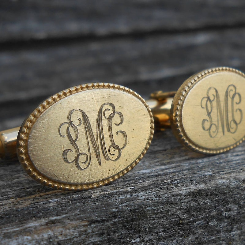 Monogram Cufflinks - Etsy