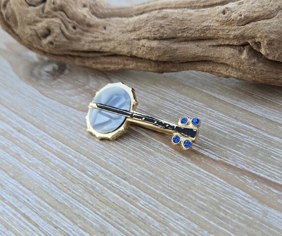 Vintage Banjo Pin. West Germany. Anniversary Gift Gi… - Gem