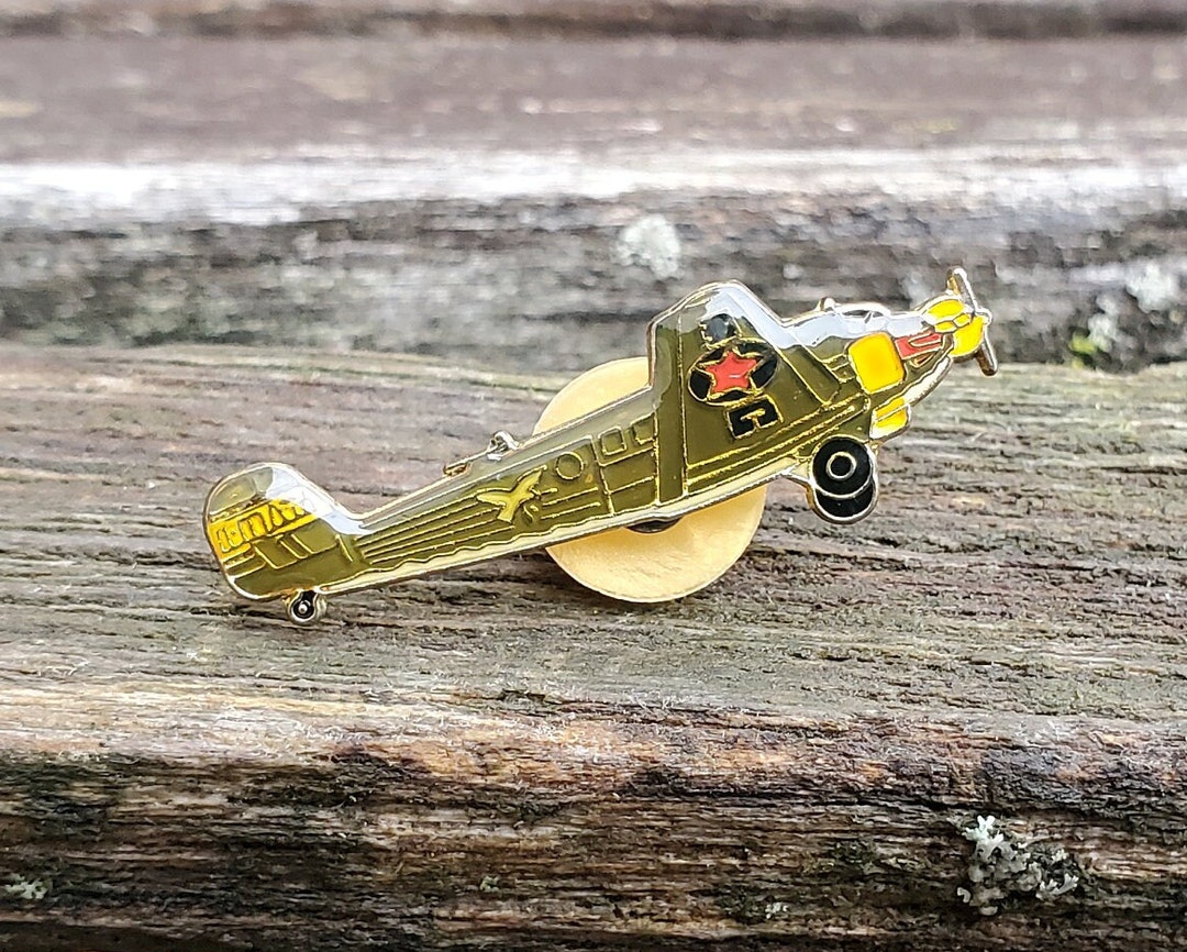 Vintage Military Airplane Pin. Gift for Dad, Pilot, Mom. Airplane Pin ...