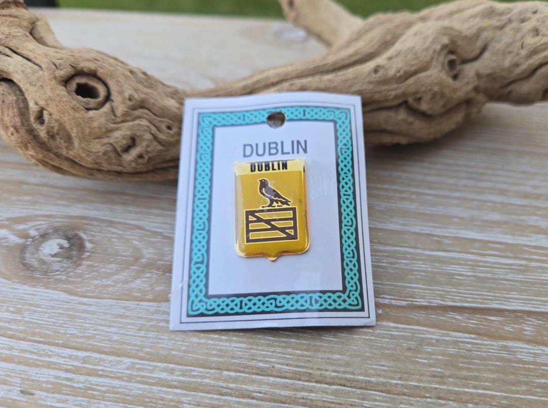 Vintage Dublin County Pin. in Original Package. Ireland Pin. Clover, St ...