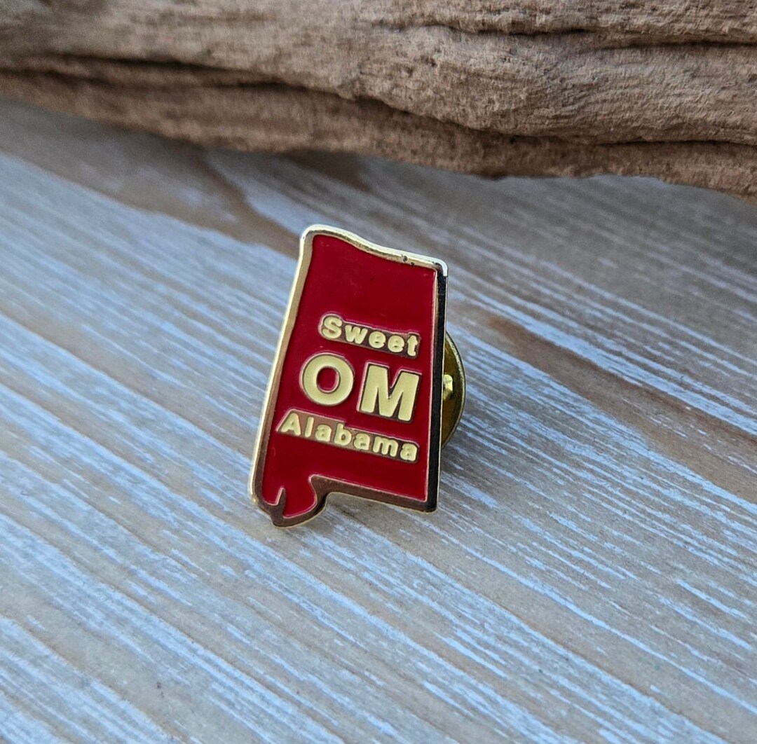 Vintage Alabama Pin. Yoga, Sweet OM Alabama. Gift for Dad, Mom ...