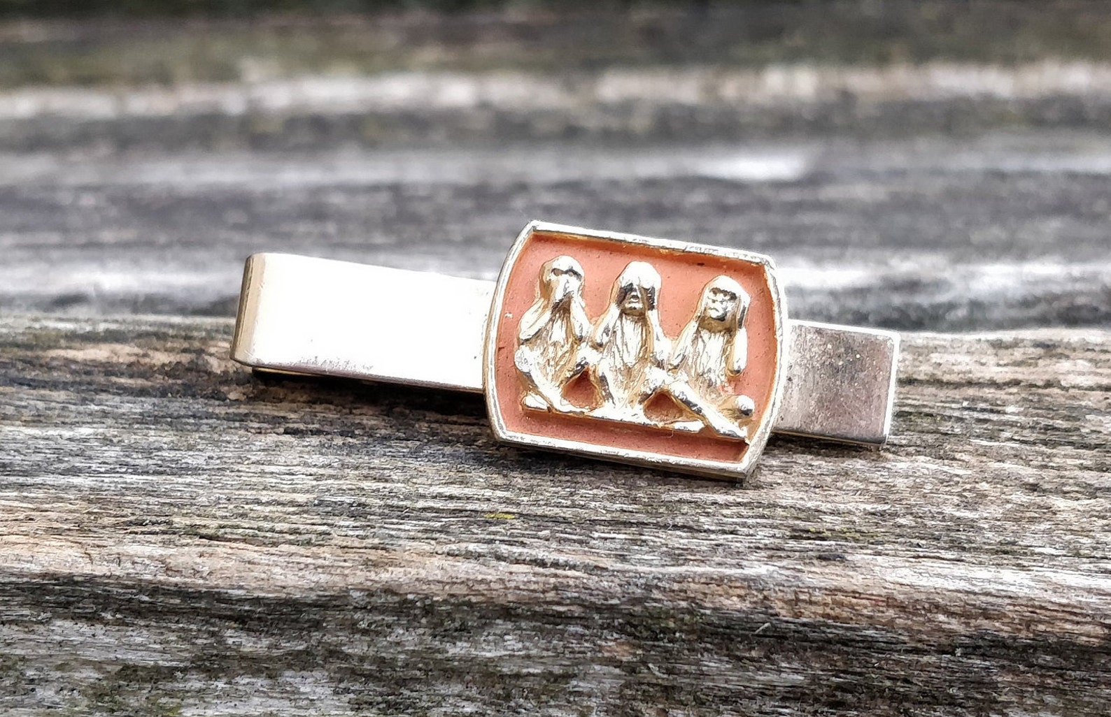 Vintage Three Monkeys Tie Clip. Gift for Men Dad Groomsmen | Etsy
