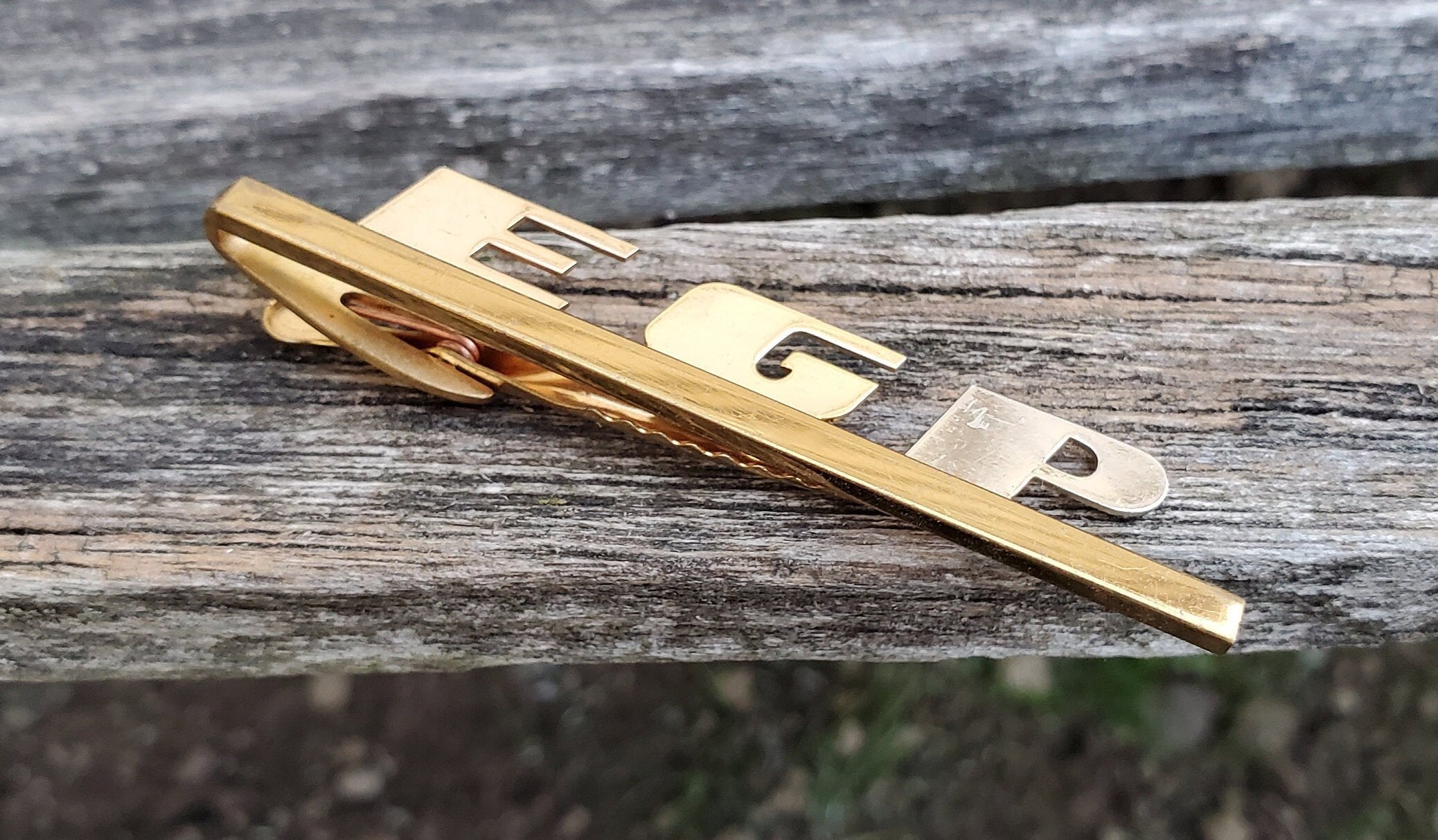 Vintage EGP Monogram Tie Clip. Gift for Dad Gift for Groom - Etsy