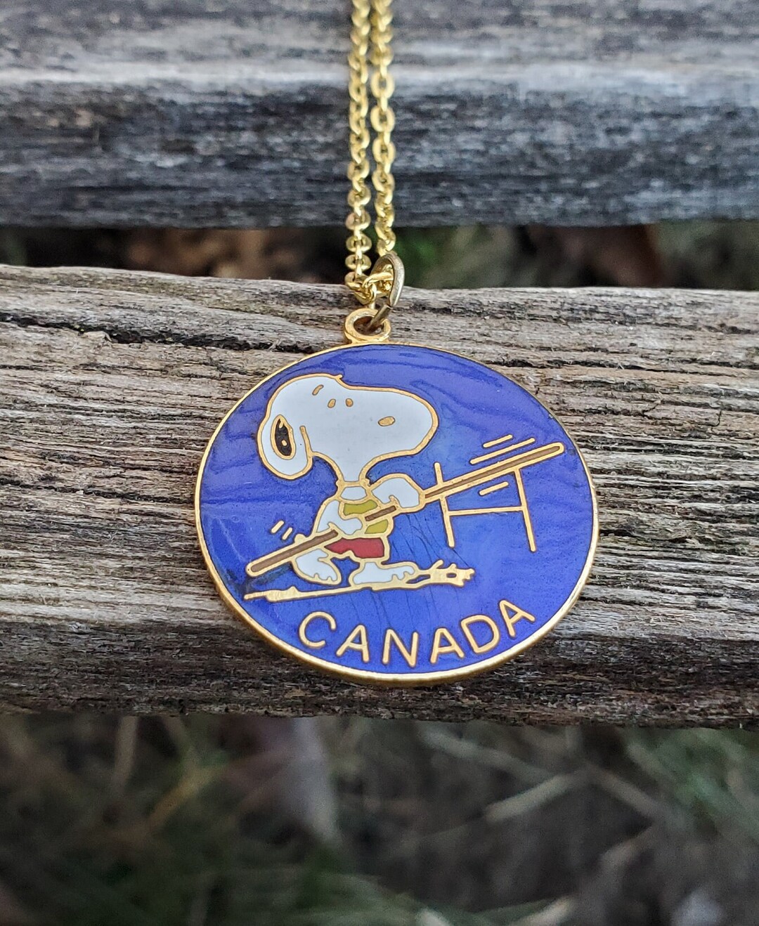 Vintage Snoopy Necklace. Pole Vault, 1988 Olympics. Snoopy Pendant ...