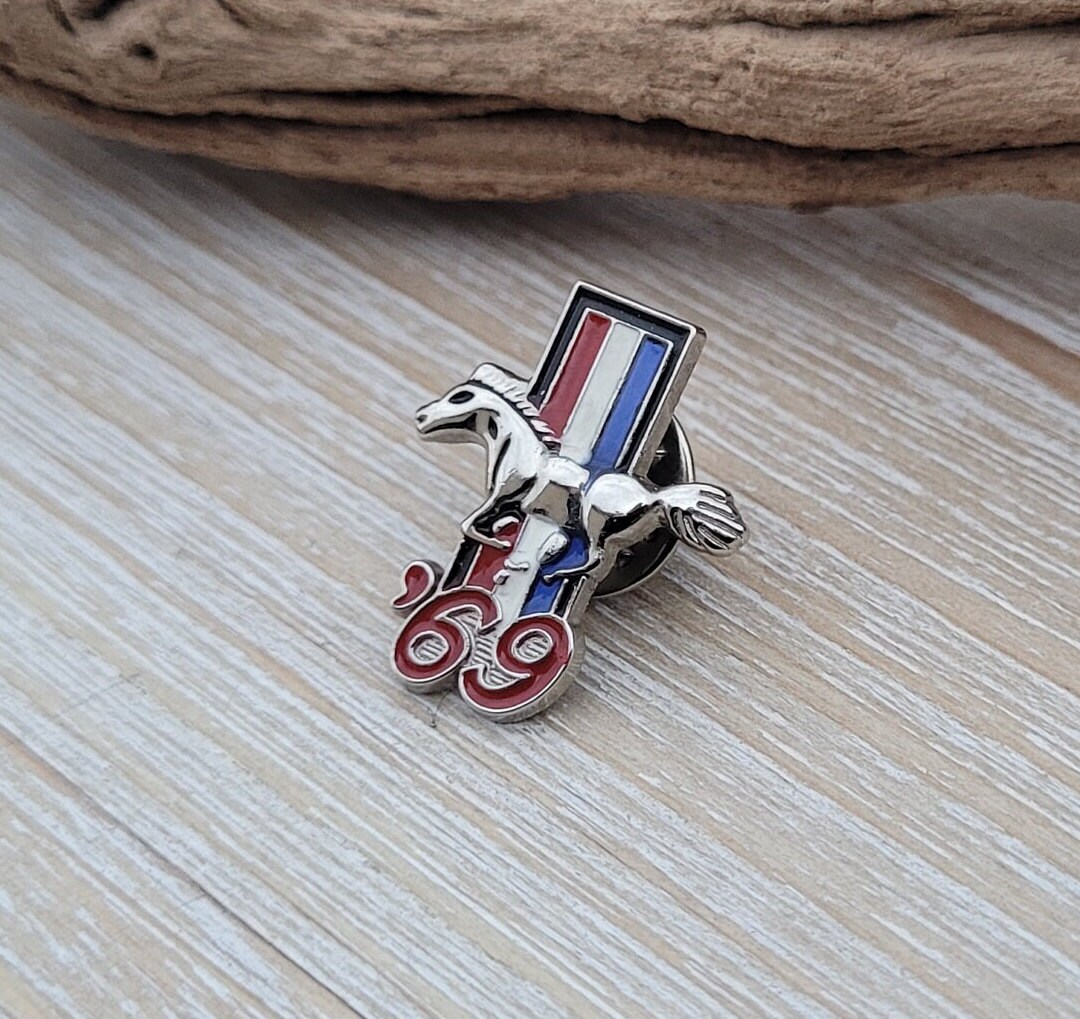 Vintage 1969 Ford Mustang Pin. Car, Automobile. Gift for Dad ...