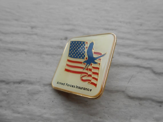 Vintage Armed Forces Insurance Pin. Collectable Ameri… - Gem