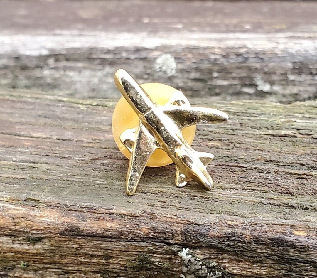 Vintage Airplane Pin. Jet Tie Tack. Gift for Groomsmen, Groom, Dad ...