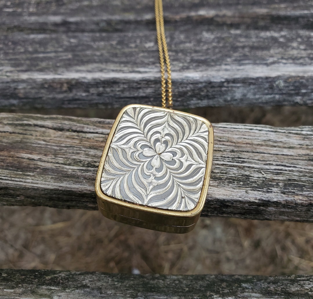 Vintage Gold Music Box Pendant. Gift for Mom, Birthday, Anniversary ...