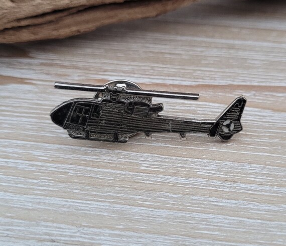 Vintage Military Helicopter Pin. Gift For Pilot, Dad,… - Gem
