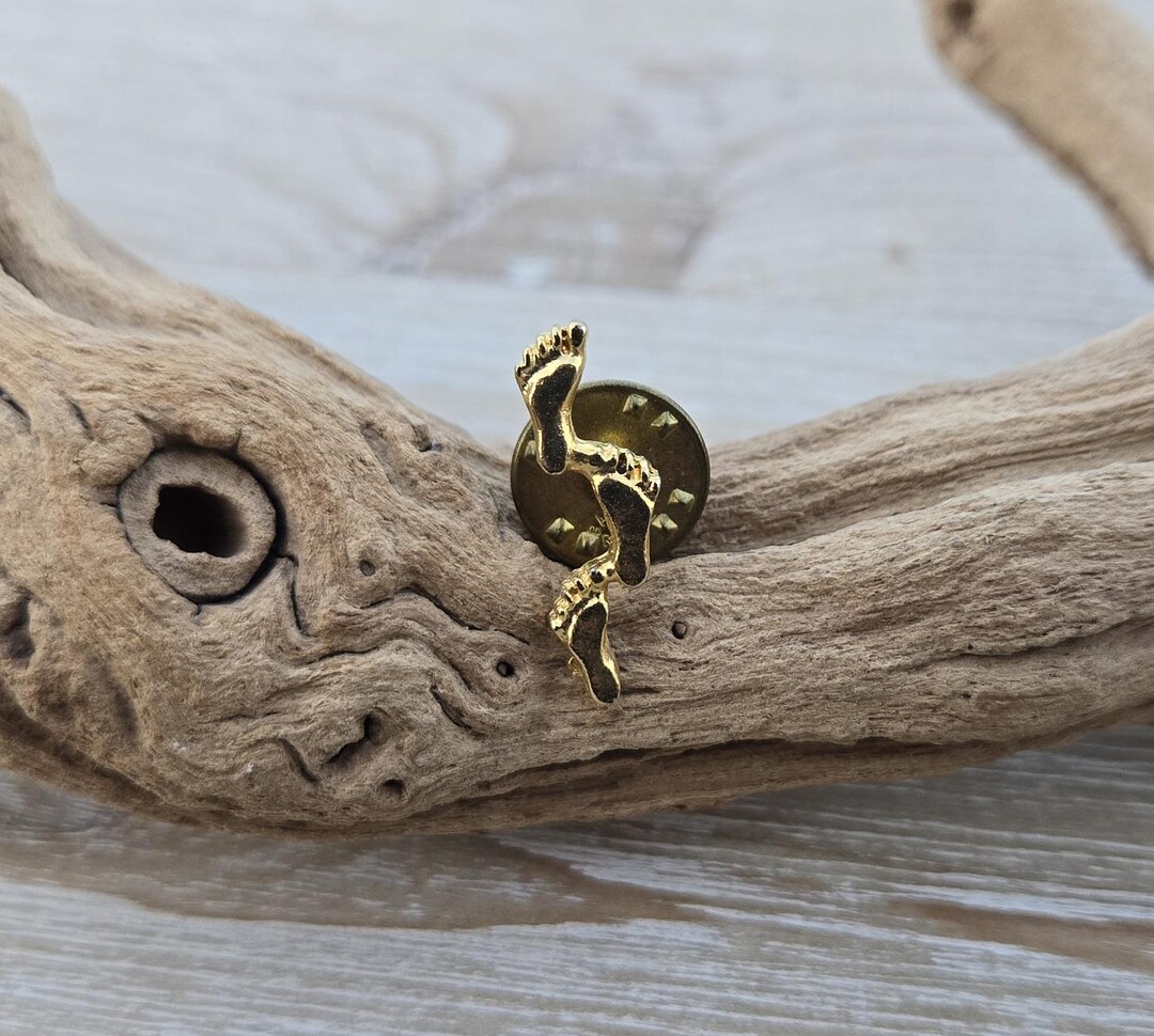 Vintage Footsteps Pin. Gold Feet Pin. Unique Gift. Gift for Her, Gift ...