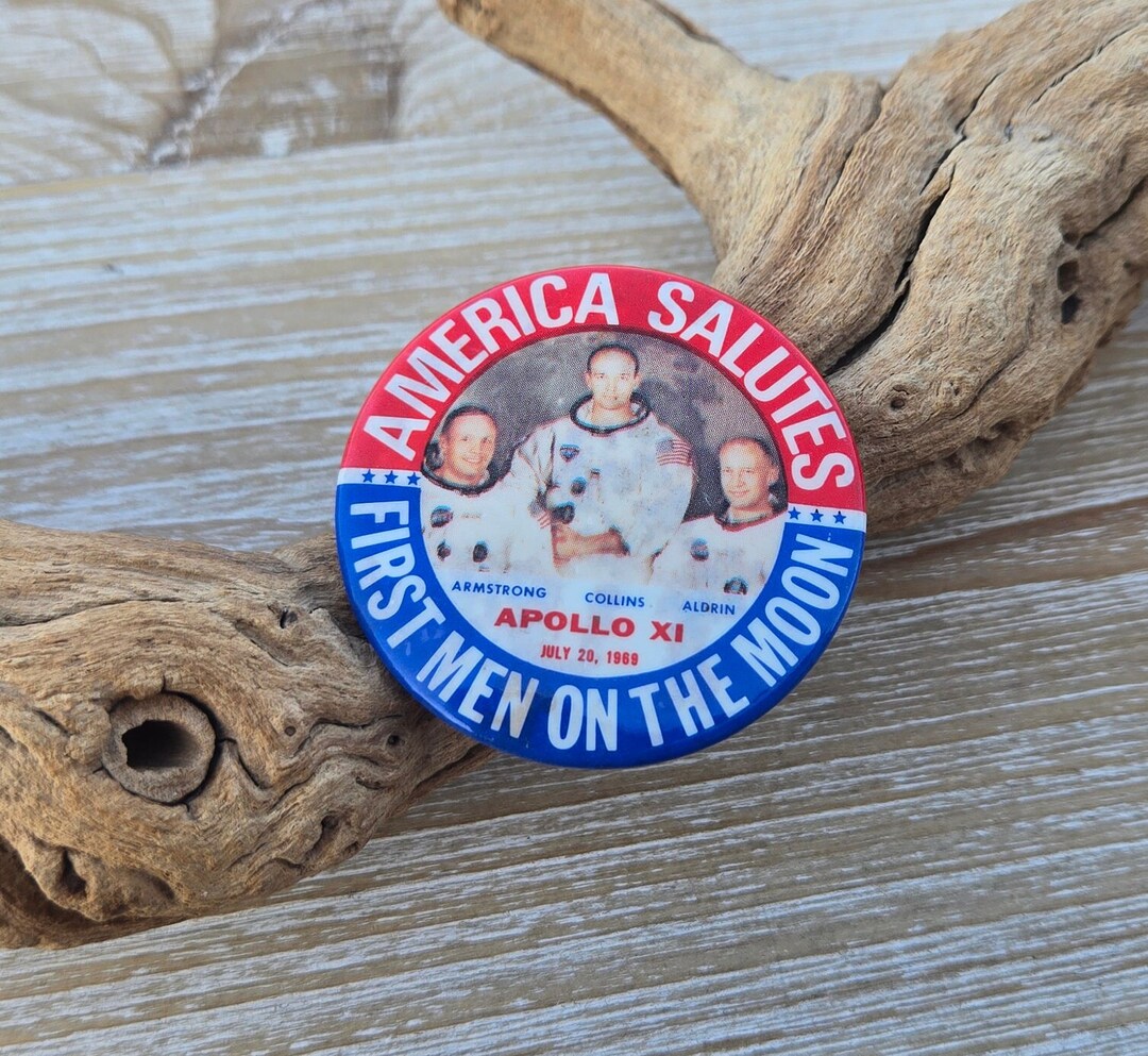 RARE Vintage Apollo 11 Button. NASA Button Collectable Americana. Space ...