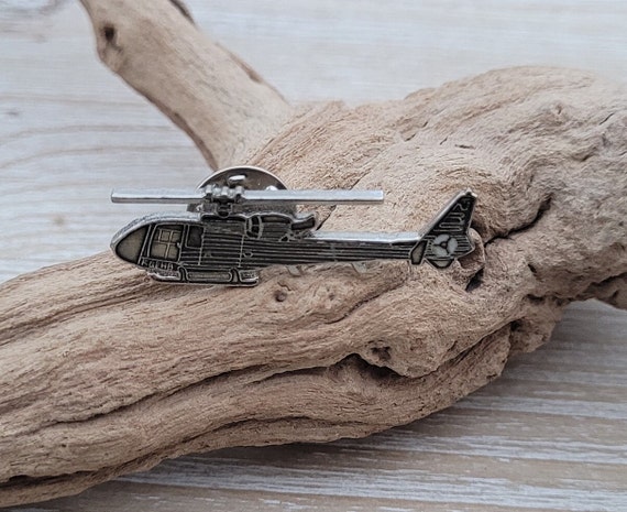 Vintage Military Helicopter Pin. Gift For Pilot, Dad,… - Gem