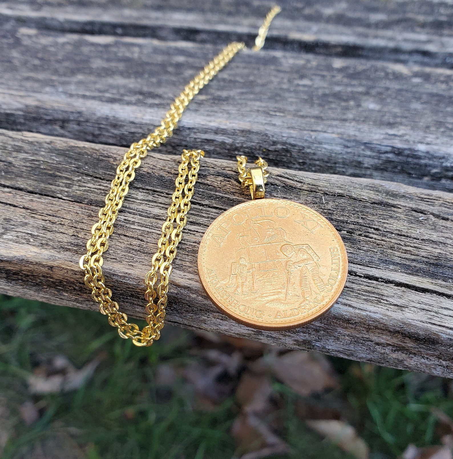 Vintage Apollo Coin Necklace. NASA Necklace. Collectable Americana ...