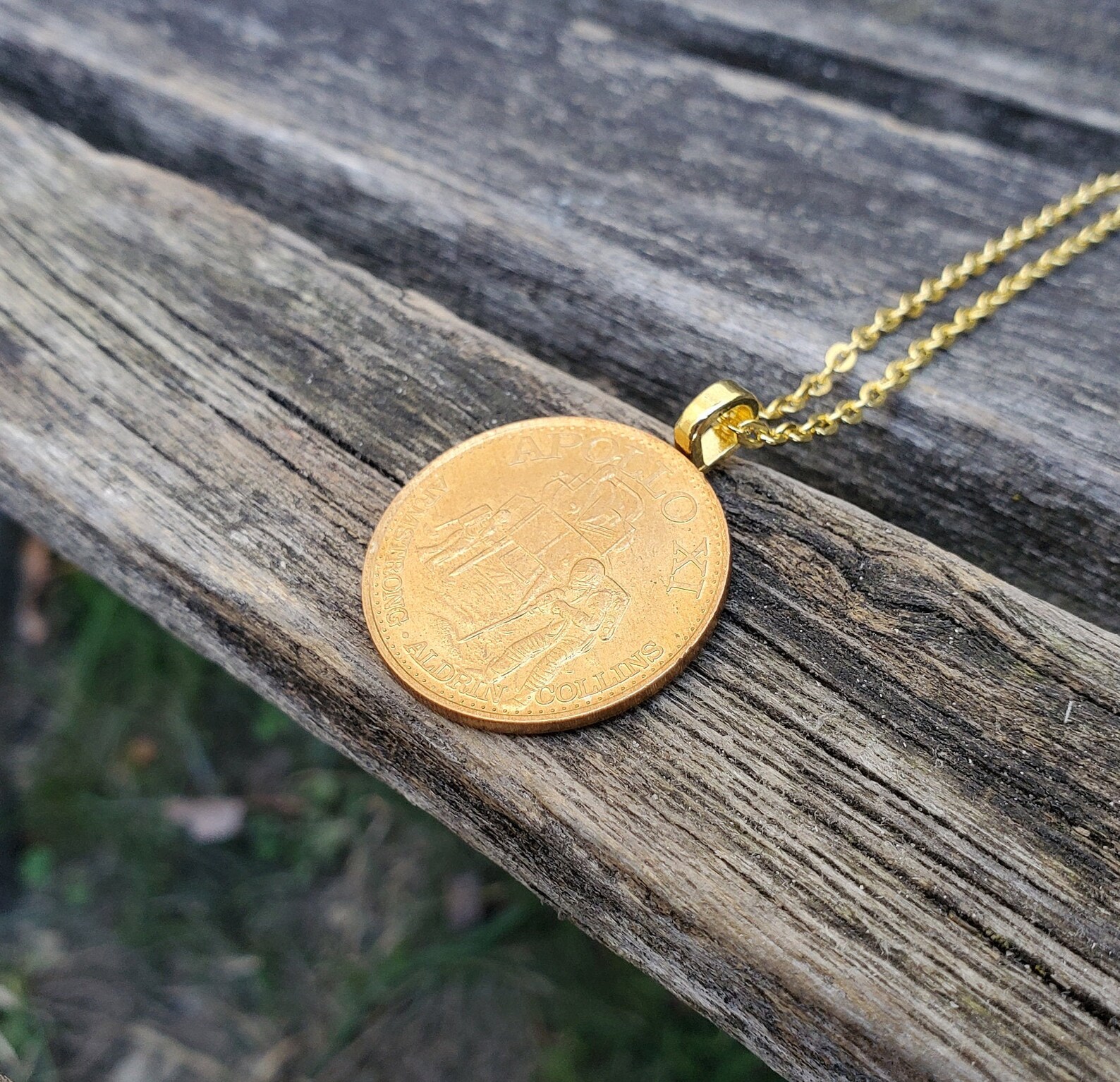 Vintage Apollo Coin Necklace. NASA Necklace. Collectable Americana ...