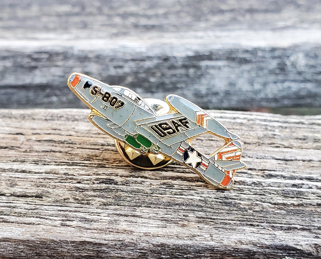 Vintage F-84 Thunderjet Pin. Airplane Pin. Gift Dad | Etsy