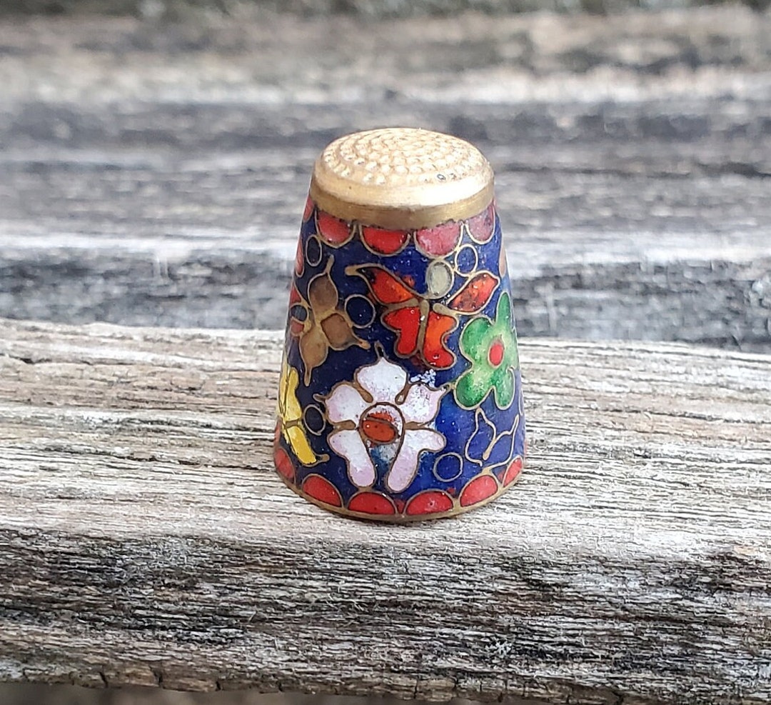Vintage Cloisonne Thimble. Gift for Mom, Anniversary, Birthday ...