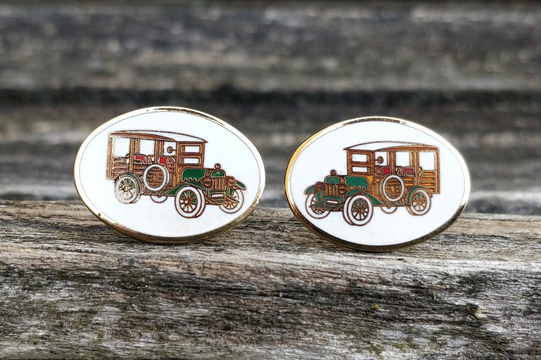 Vintage Model T Cufflinks. Gift for Groomsmen, Groom, Dad, Antique Car ...