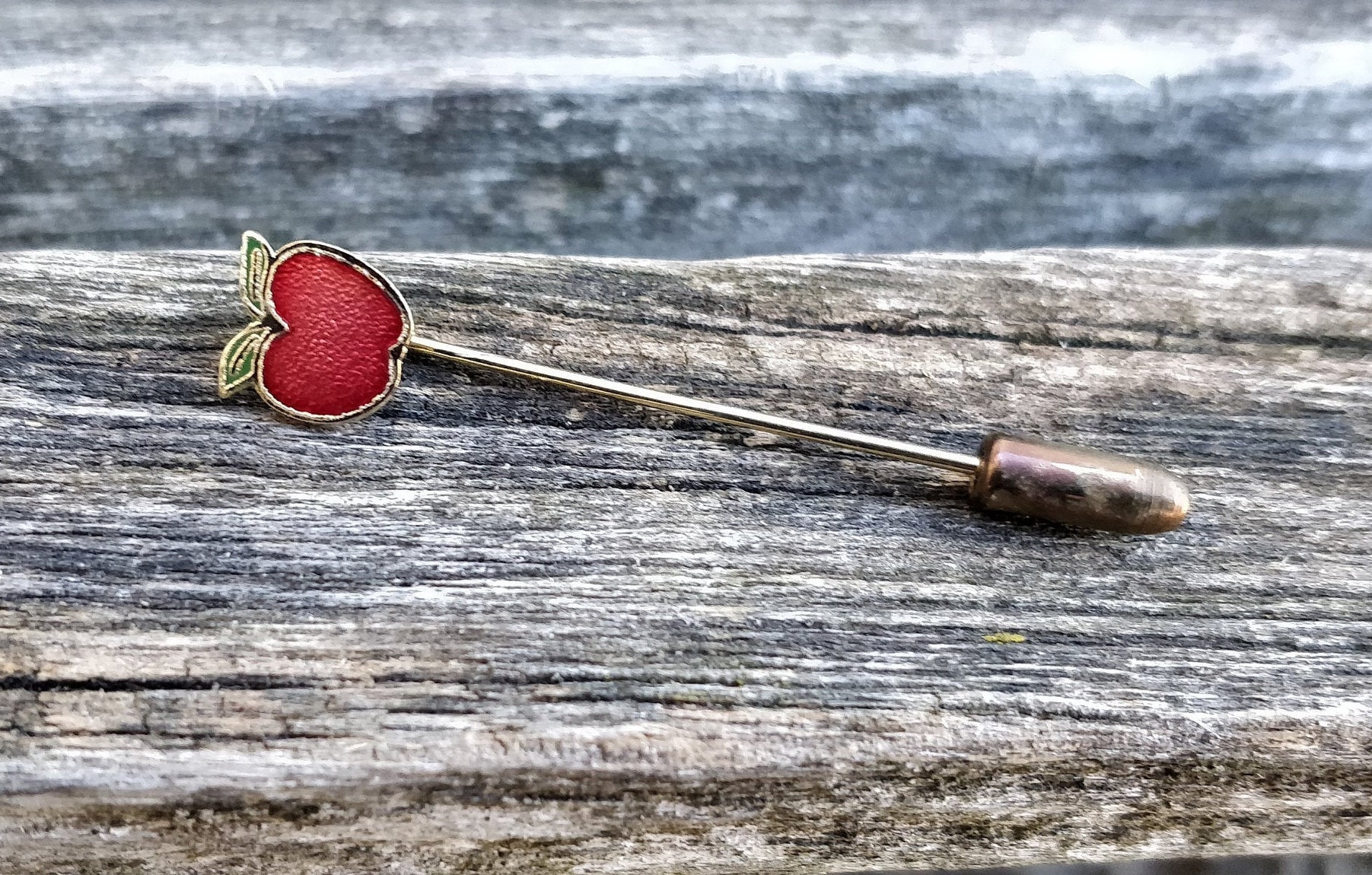 Vintage Red Apple Pin. Anniversary Mom Birthday Straight - Etsy