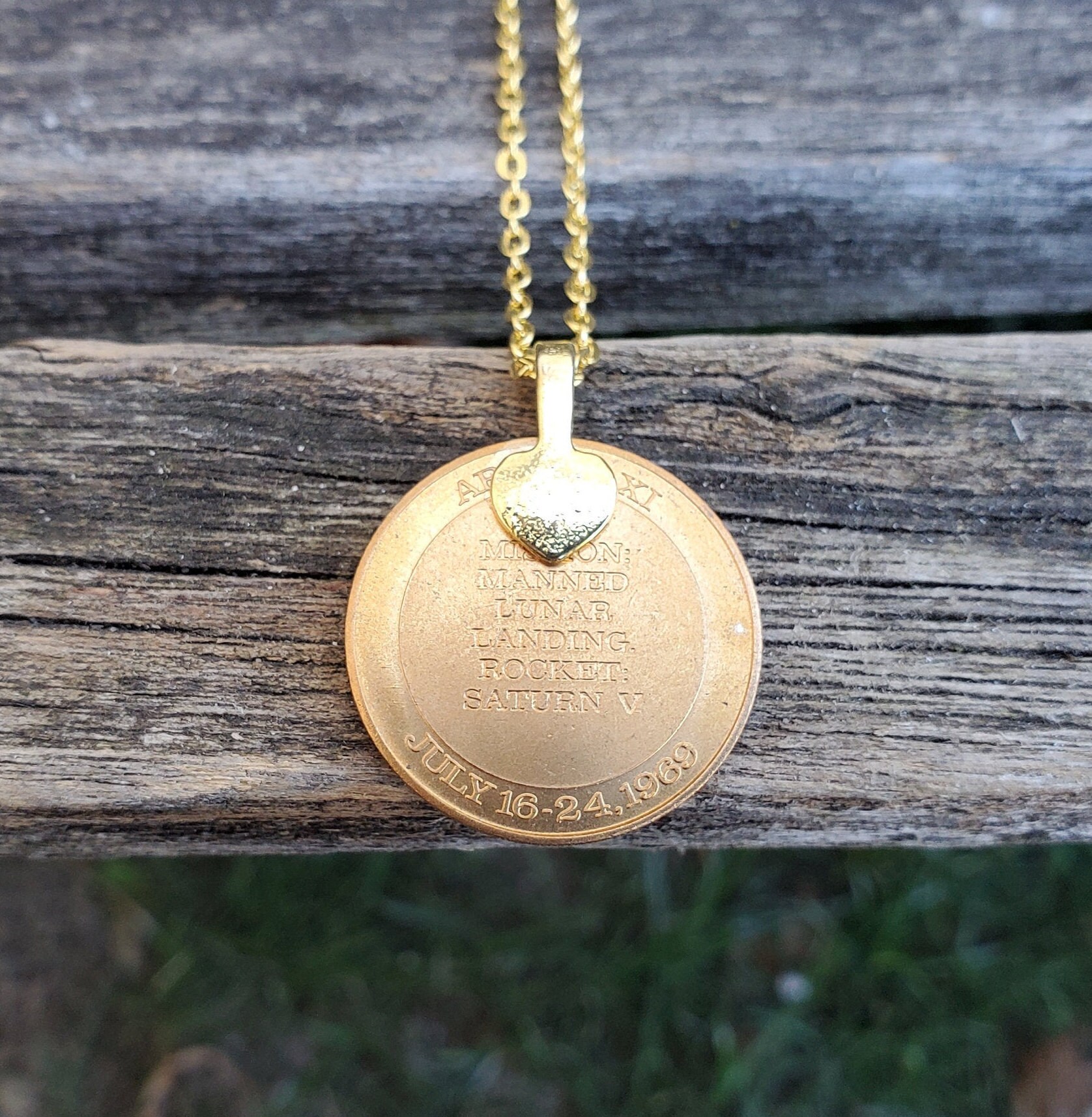 Vintage Apollo Coin Necklace. NASA Necklace. Collectable Americana ...