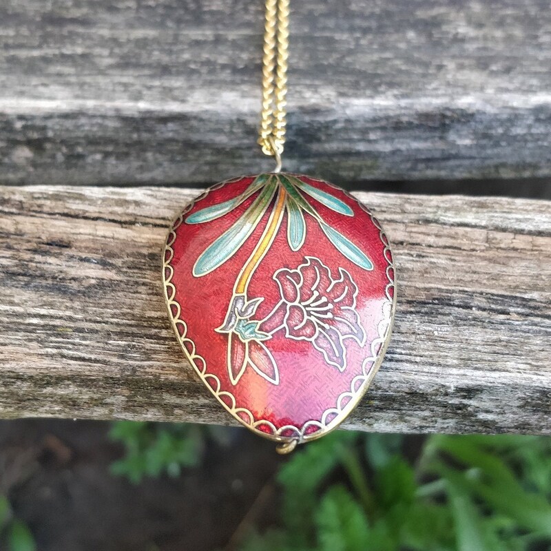Cloisonne Necklace - Etsy