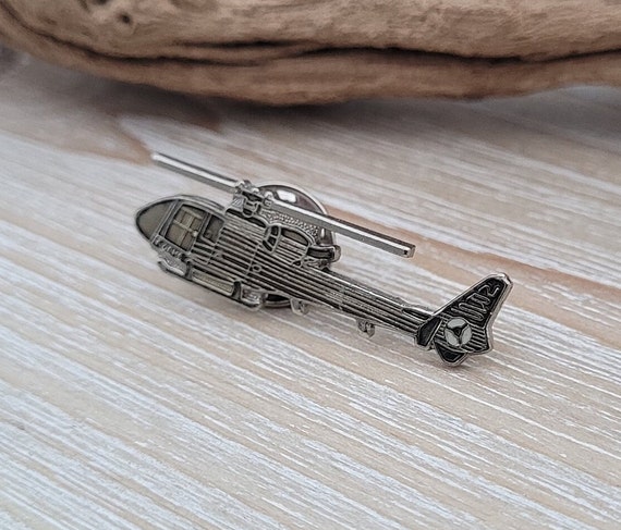 Vintage Military Helicopter Pin. Gift For Pilot, Dad,… - Gem