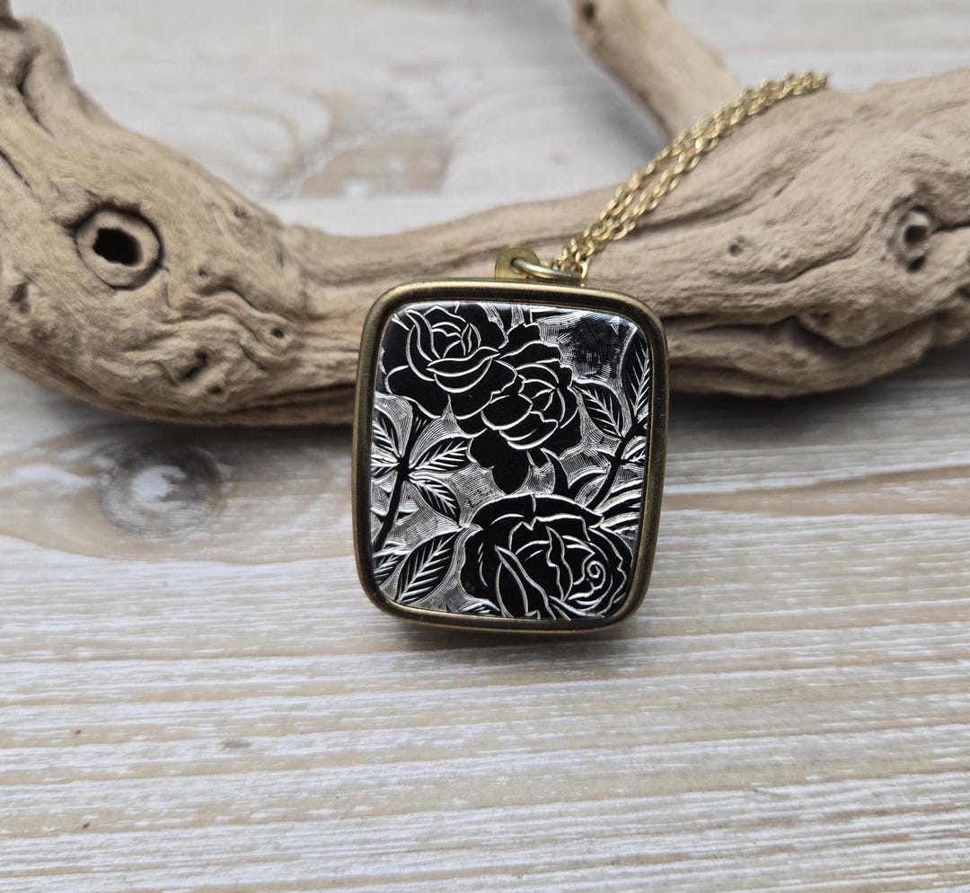 Vintage Rose Music Box Pendant. Plays Swan Lake. Gift for Mom, Birthday ...