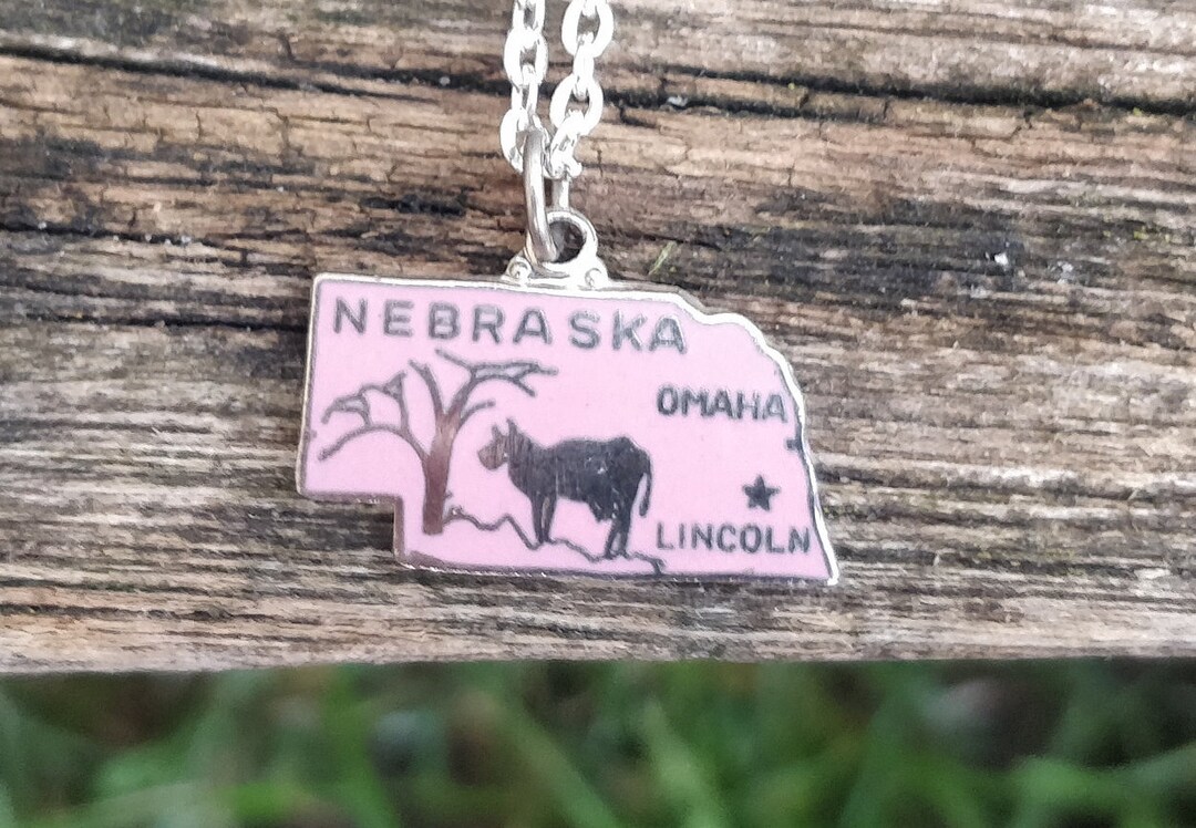 Vintage Nebraska Pendant. Gift for Dad, Mom, Anniversary, Christmas ...